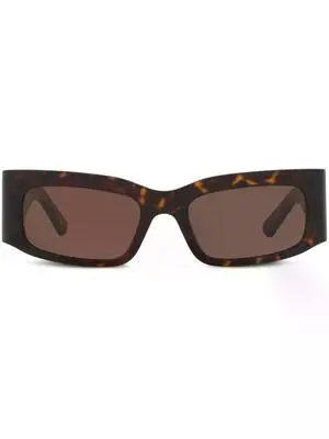 Balenciaga Rectangle-Frame Sunglasses 002|havana